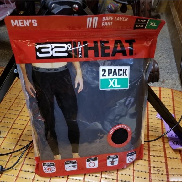 Shirts | 32 Degrees Heat Base Layer 2 Pack Set Pants Xl Black | Poshmark